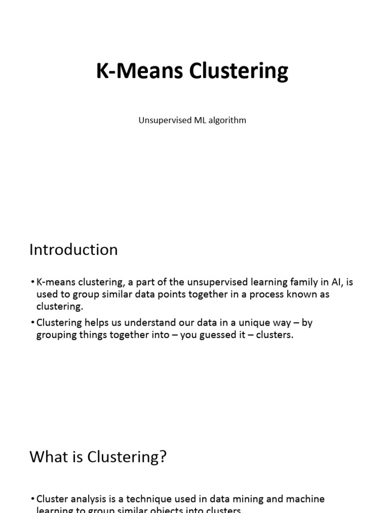 K Means Clustering | PDF | Cluster Analysis | Algorithms