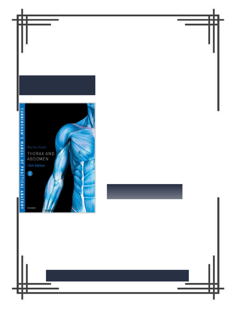 Cunningham s Manual of Practical Anatomy VOL 2 Thorax and Abdomen 16th ...