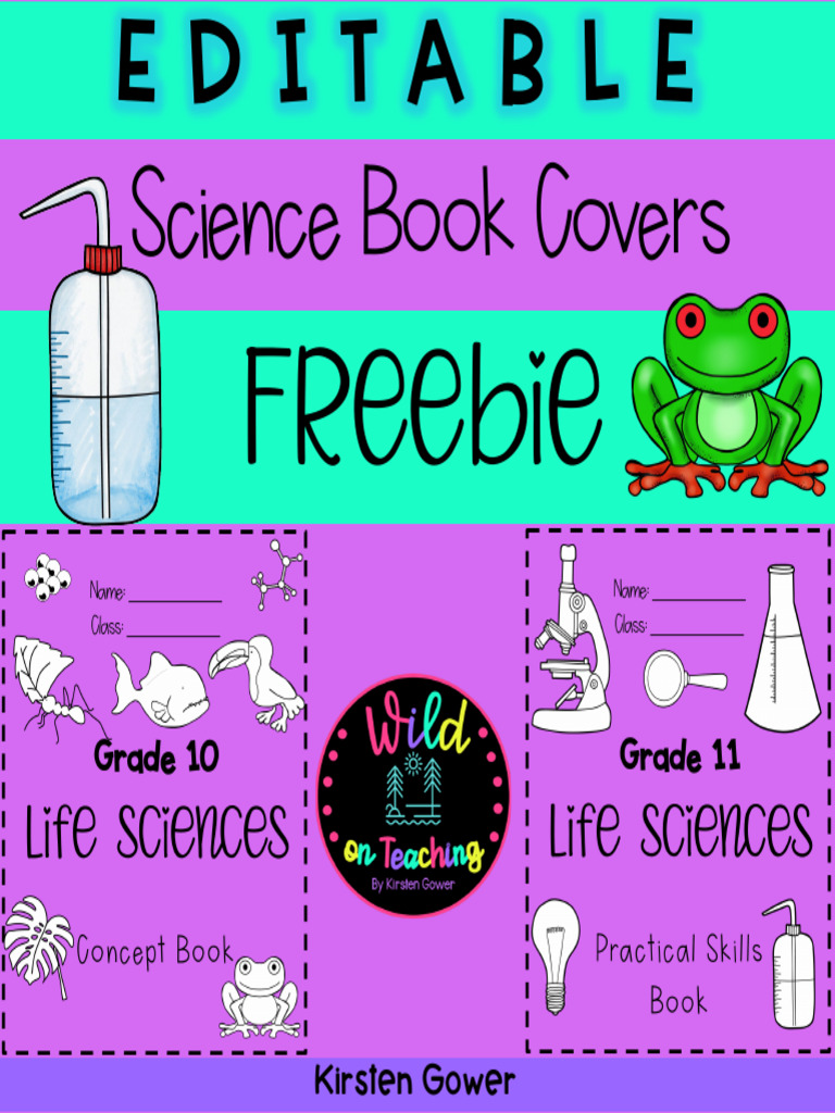 Editable Life Sciences Book Covers | PDF