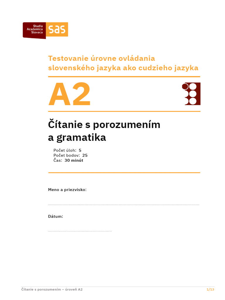 A2 Test | PDF