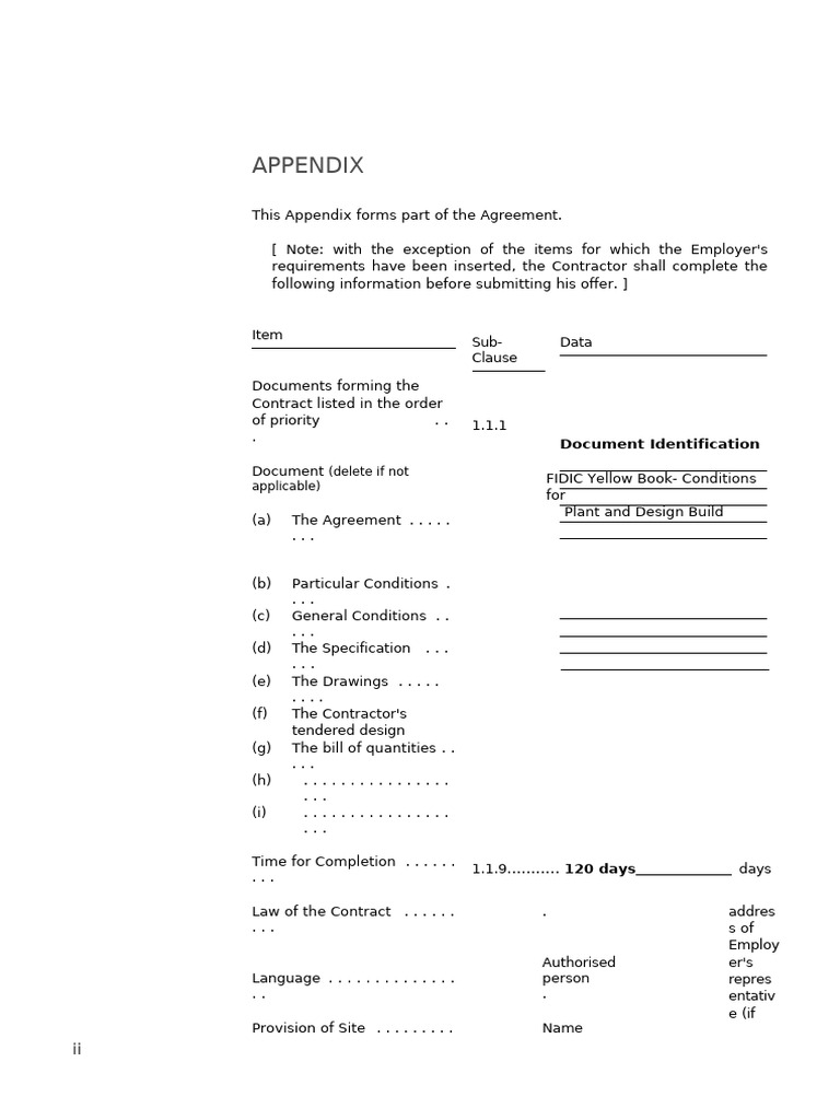 FIDIC SHOT FORM(1) | PDF | Employment | Liability Insurance