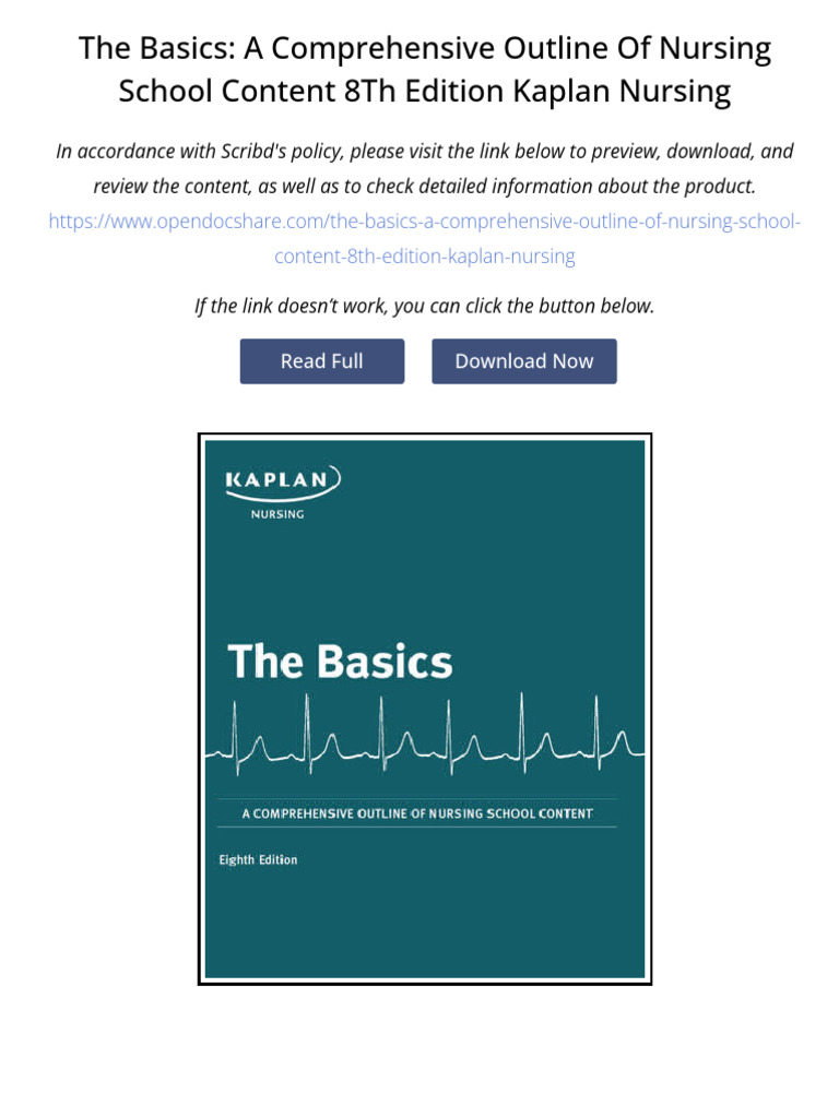 The Basics: A Comprehensive Outline of Nursing School Content 8th ...