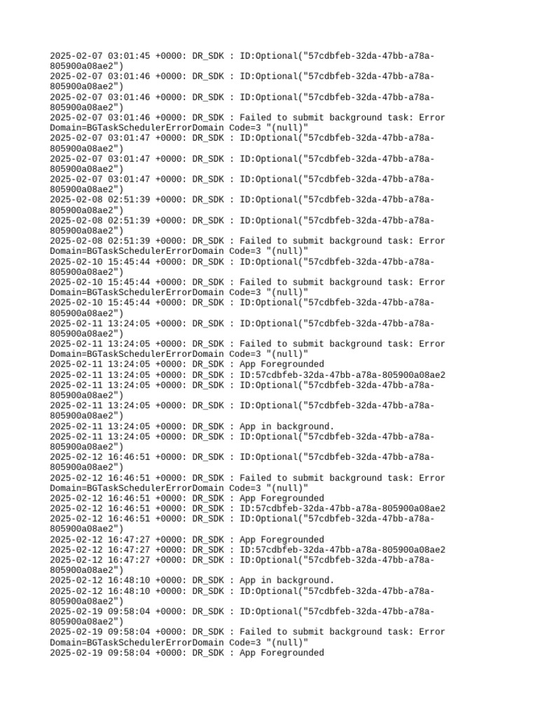 Background Task Submission Errors | PDF