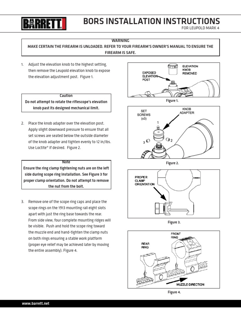 BORS Installation Instructions Leupold | PDF | Telescopic Sight | Nut ...