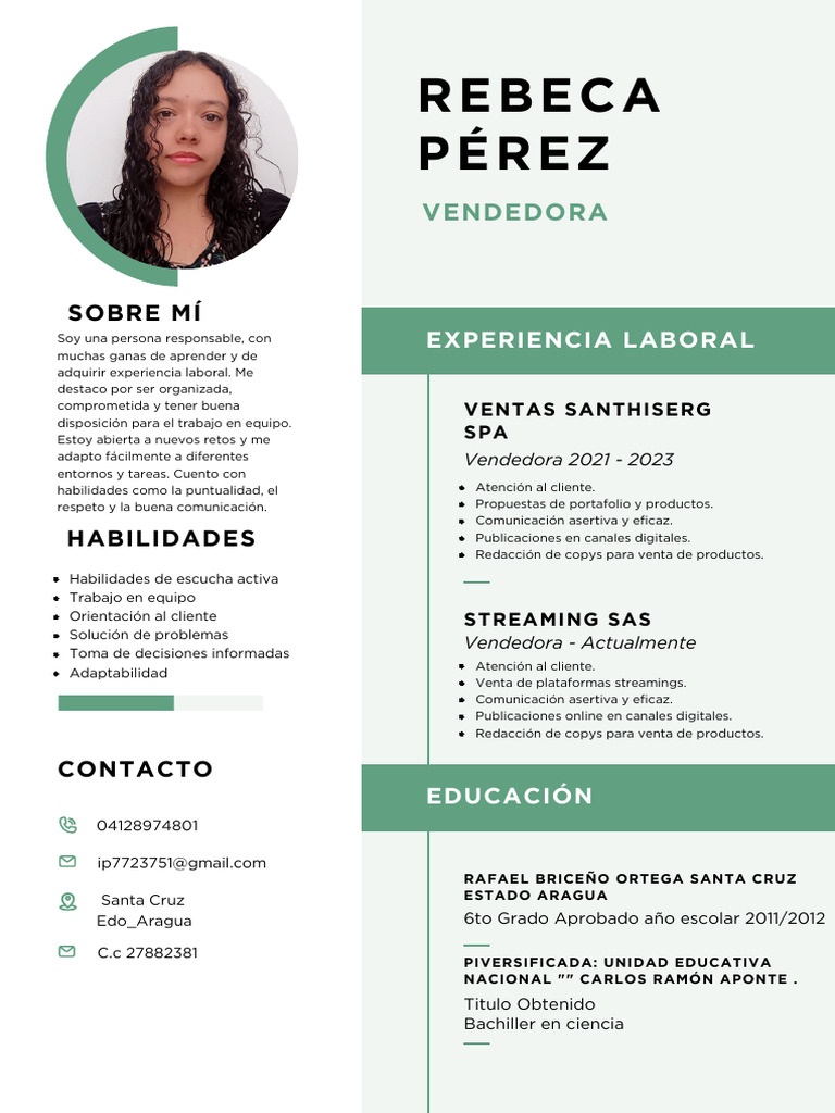 CV - Rebeca Pérez | PDF