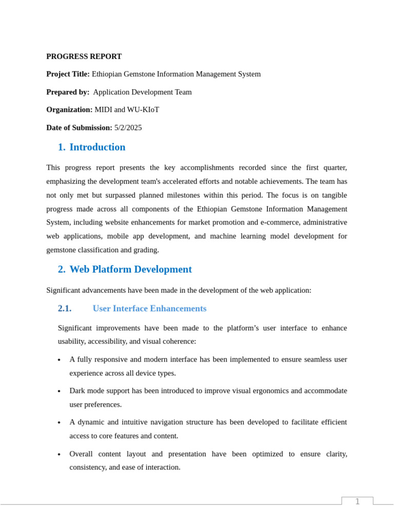 Progress Report After First Quarter | PDF | Machine Learning | User ...