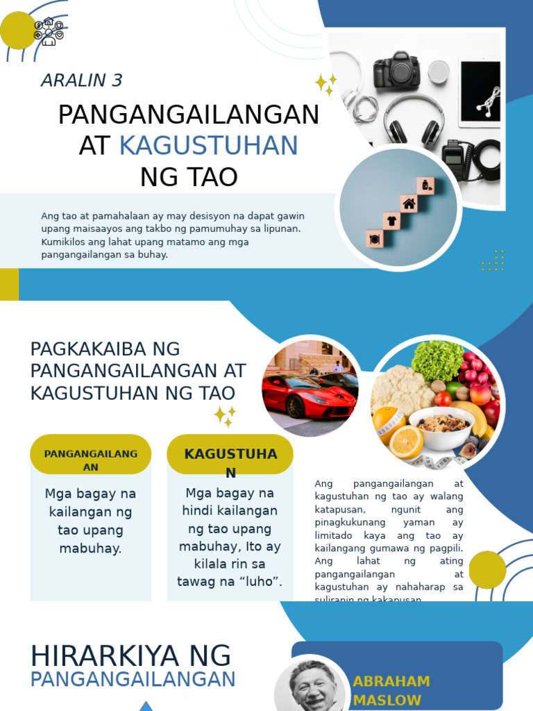 Aralin 3 - Pangangailangan at Kagustuhan NG Tao | PDF