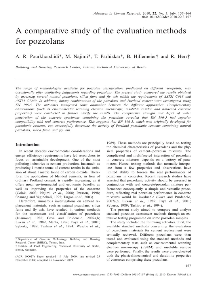 A Comparative Study of the Evaluation Methods | PDF | Cement | Concrete