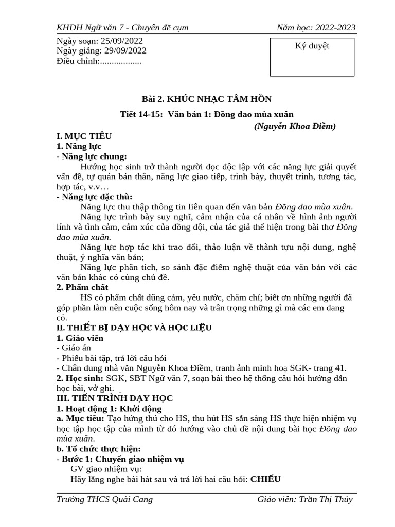 Đ NG Dao Mùa Xuân | PDF
