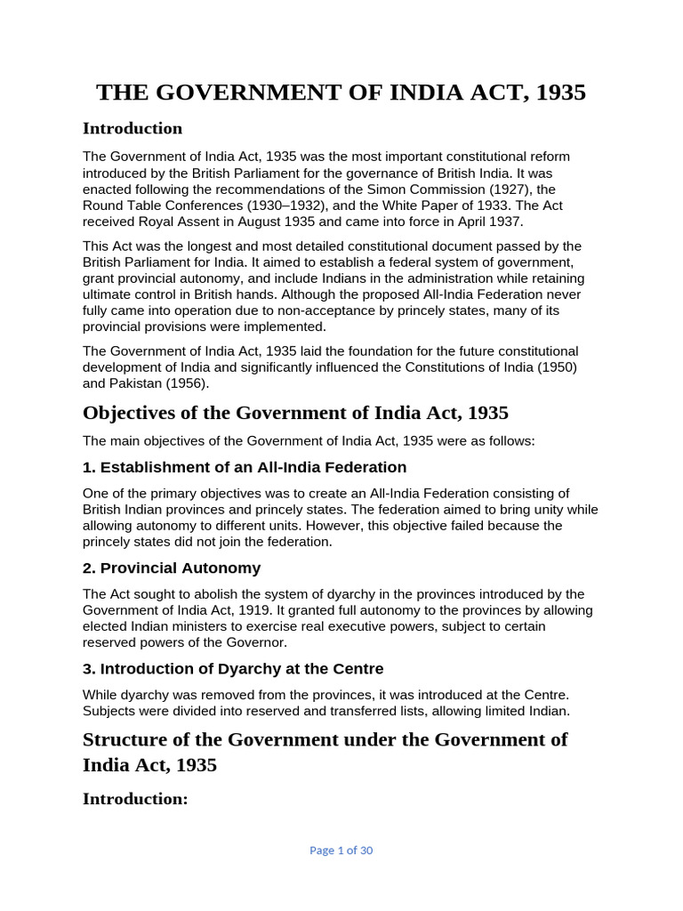 (the Government of India Act,1935) | PDF | Legislature | Bill (Law)