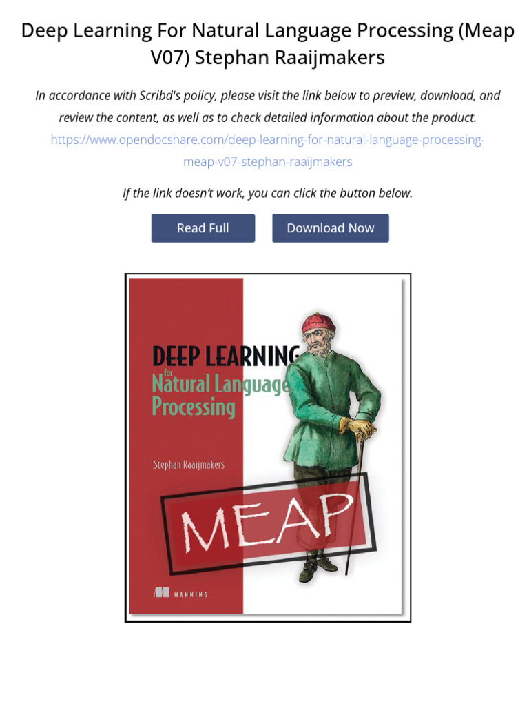 Deep Learning for Natural Language Processing (MEAP V07) Stephan ...