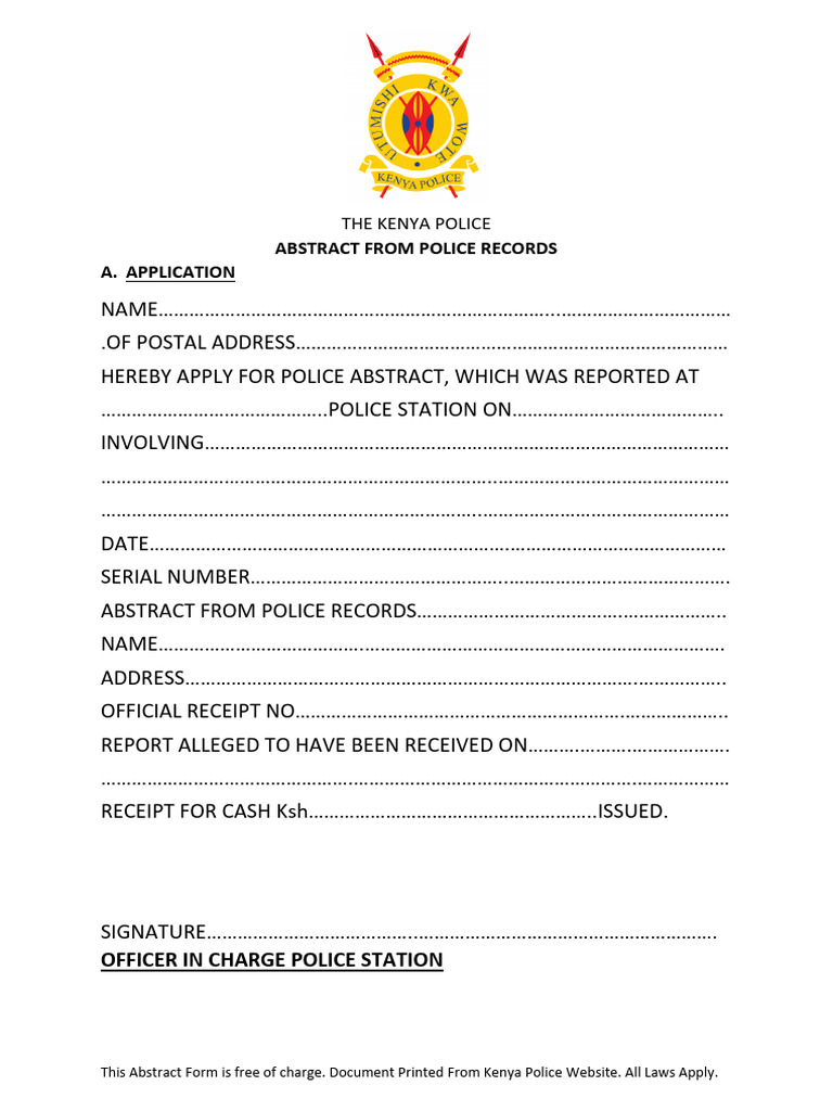 Police Abstract | PDF