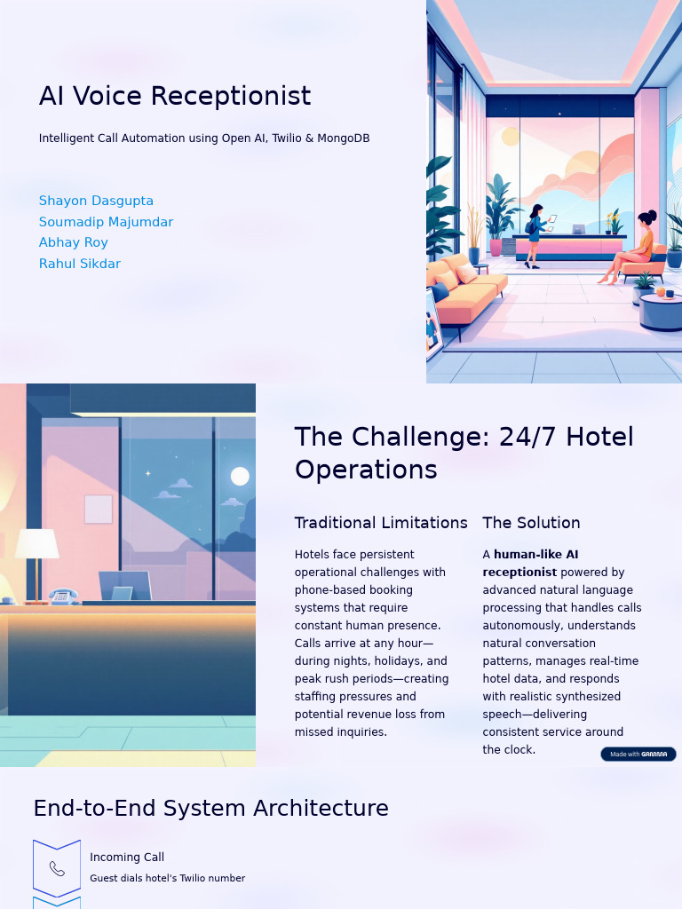 AI-Powered Hotel Voice Receptionist | PDF | Speech Synthesis ...