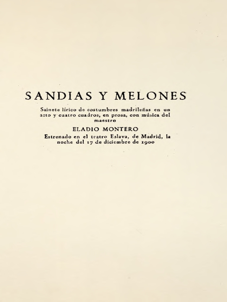Sandias y Melones | PDF