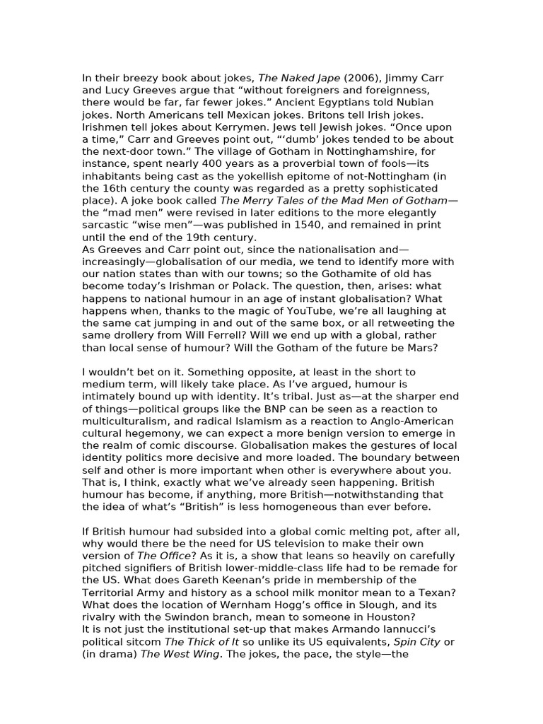 1.2. Humour Reading Text 2 | PDF | Jokes | Comedy