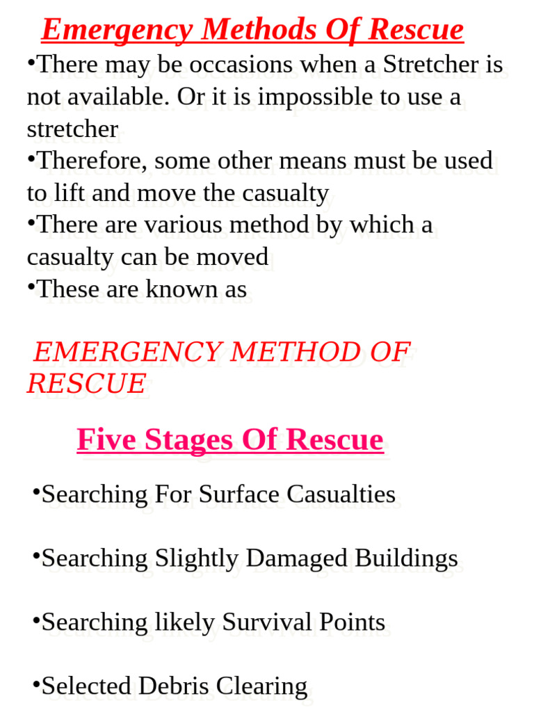 Emergency Casualty Rescue Methods | PDF