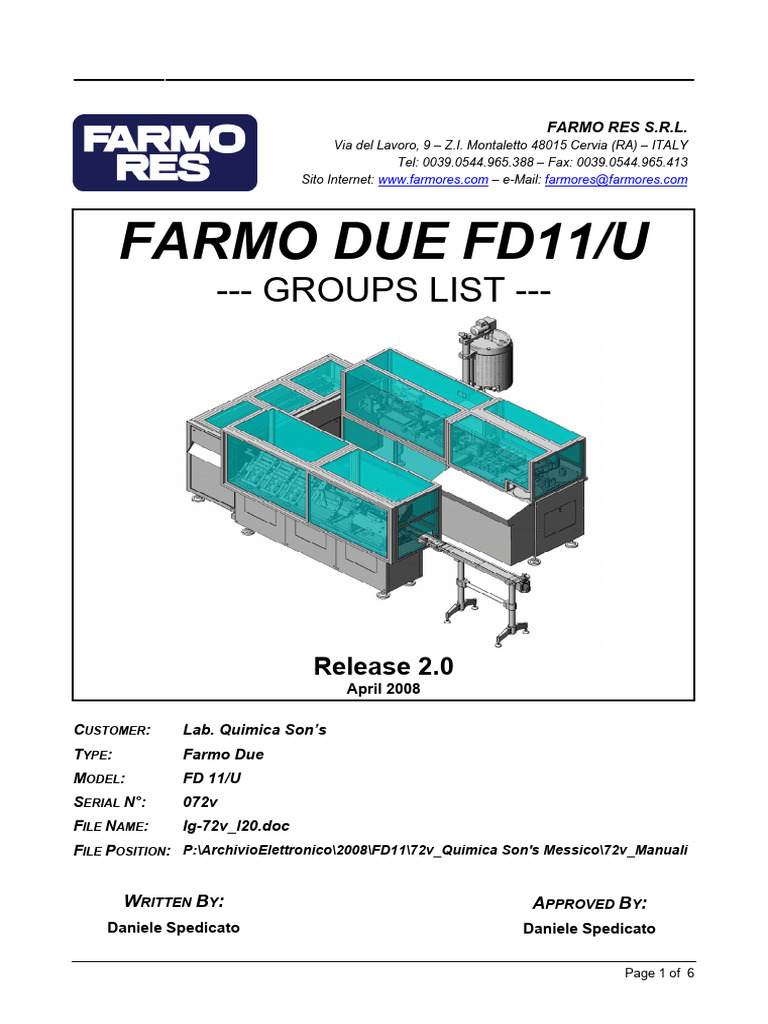 72v_Groups List V20 ENG | PDF | Mechanical Engineering