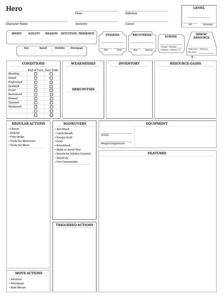 Dwarf Tactician Character Sheet | PDF