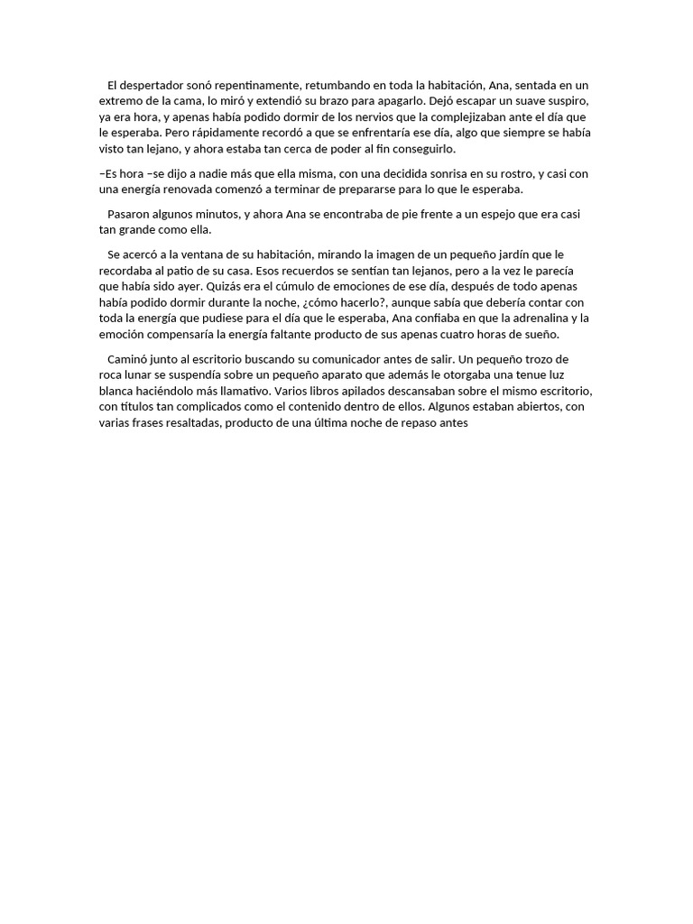 Ana se prepara para un gran día | PDF
