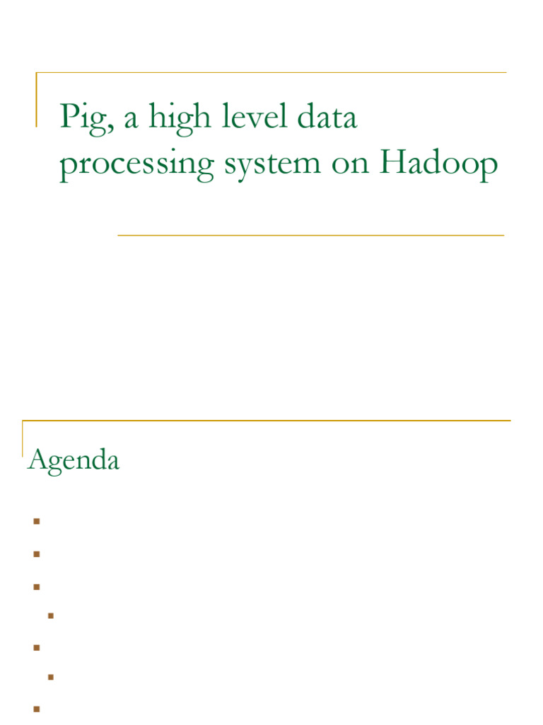 pig | PDF | Apache Hadoop | Map Reduce