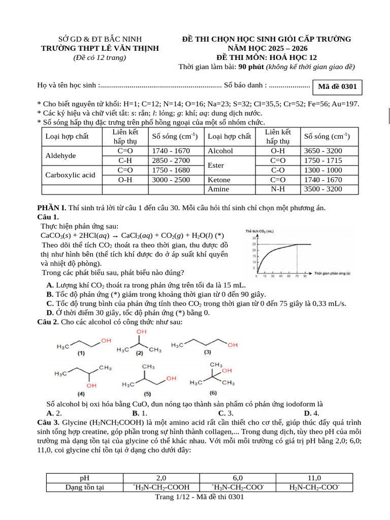 ĐỀ-HSG-CẤP-TRƯỜNG-LVT-MÃ-ĐỀ-0301 | PDF