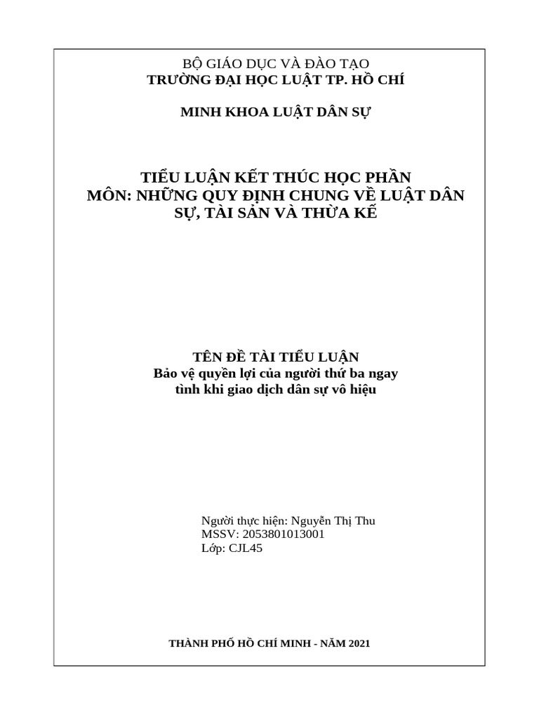 2053801013001 - Nguyễn Thị Thu - Dân Sự-đã Chuyển Đổi | PDF