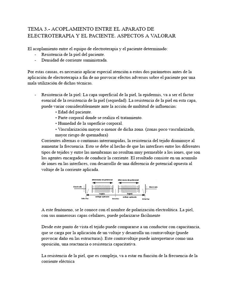Tema 3.- Procedimientos II (2) | PDF | Piel | Corriente eléctrica
