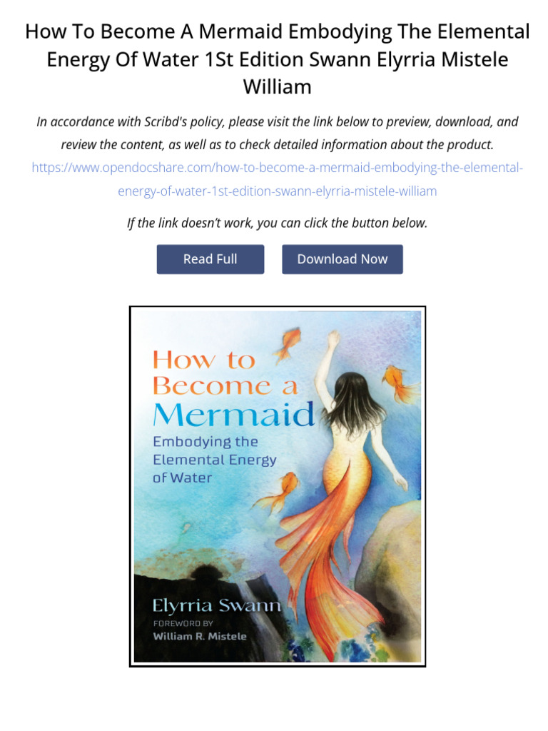 How to Become a Mermaid Embodying the Elemental Energy of Water 1st ...