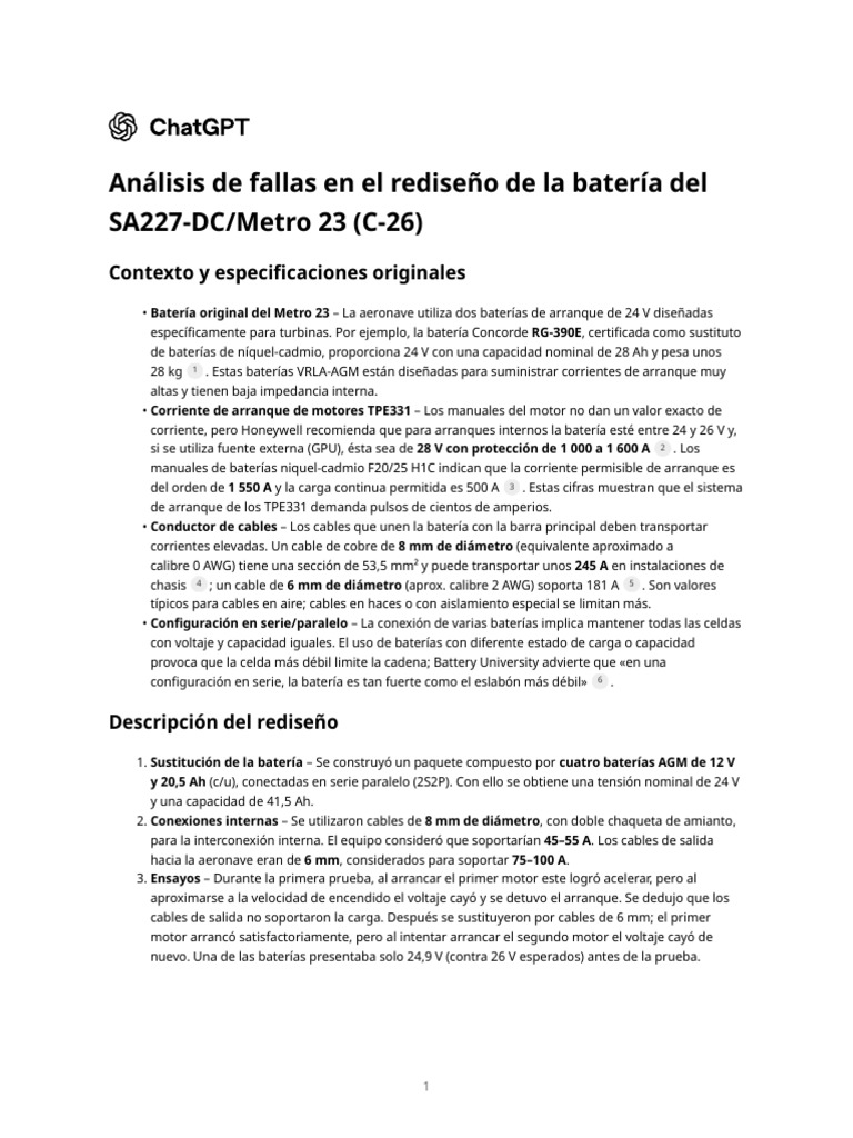 Batería Metro Merlin C26 | PDF | Resistor | Conductor electrico