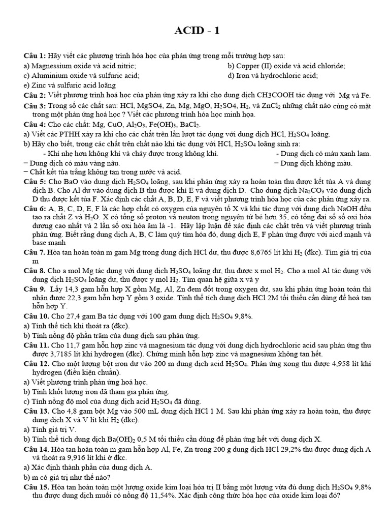 8ps-12.27-Acid Td Base, Co3-Acid 1,2 | PDF