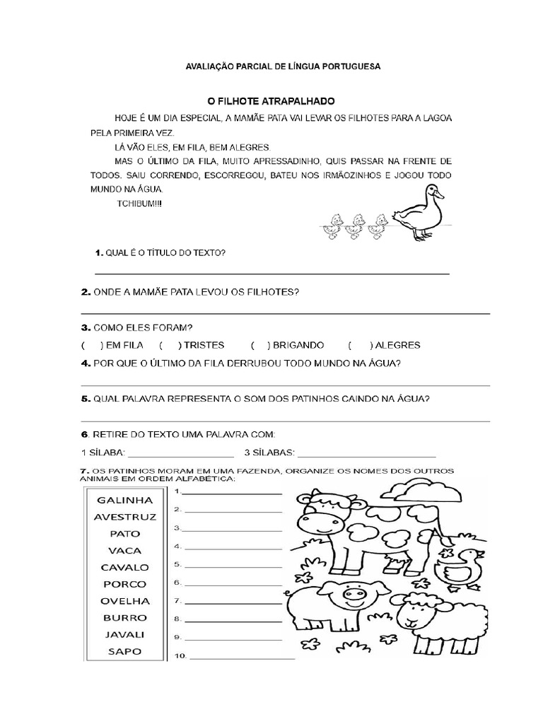 Prova Língua Portuguesa | PDF