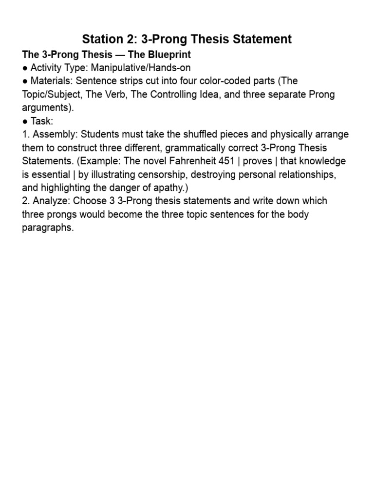 Station #2 Thesis | PDF