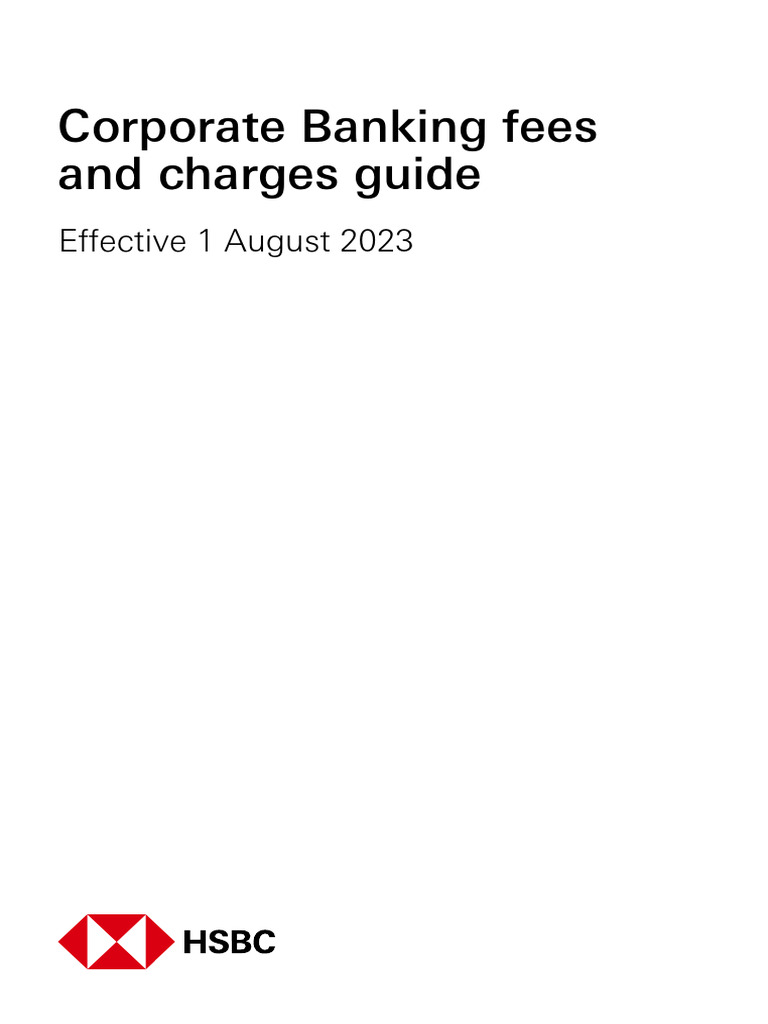 Corporate Banking Fees and Charges | PDF | Cheque | Banks