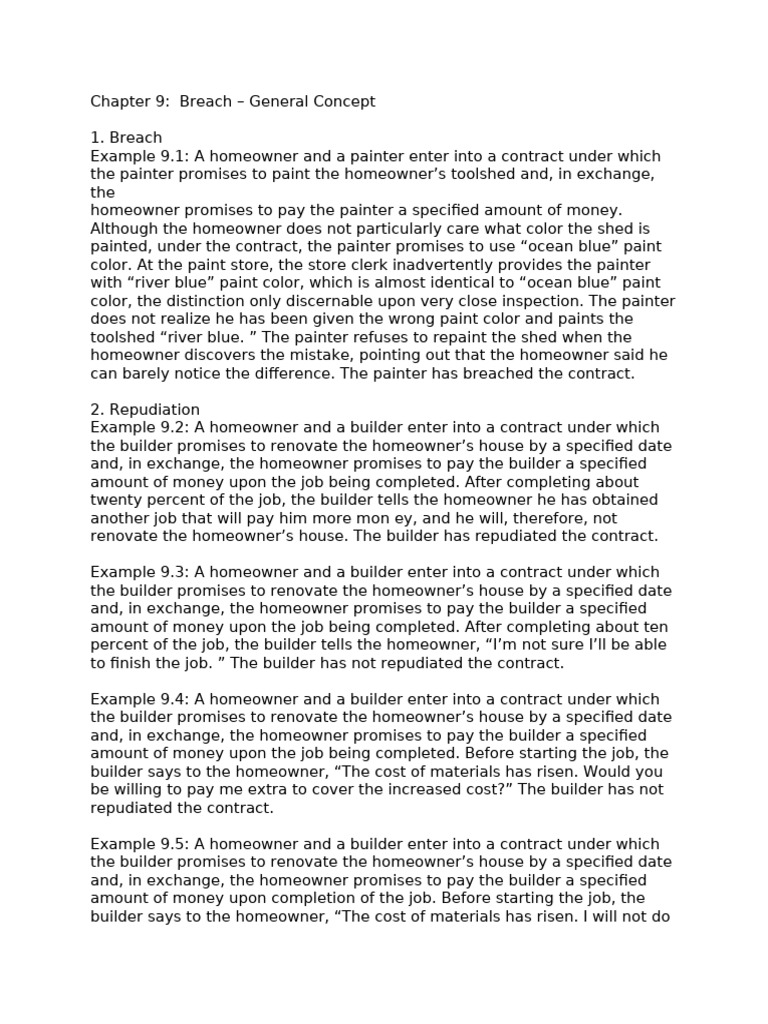 Contracts Examples | PDF | Breach Of Contract | Loans