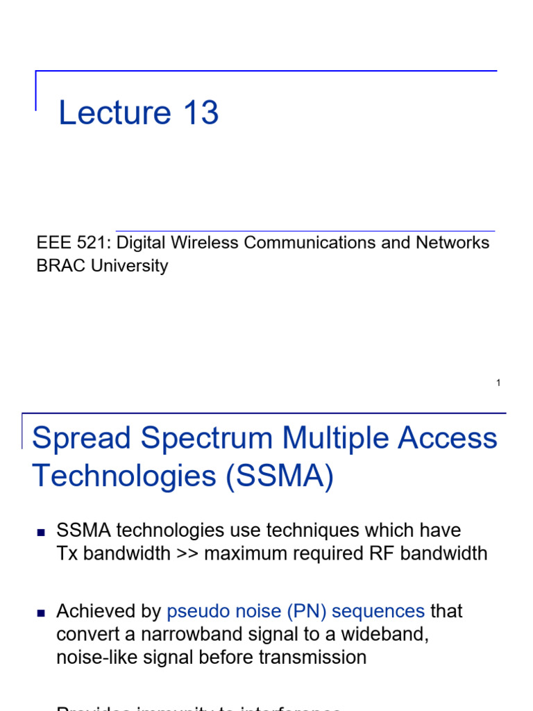 Lecture13 (1) | PDF | Cellular Network | Information And Communications Technology