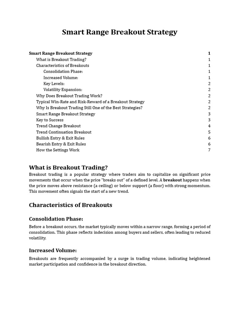 Smart Range Breakout Trading Guide | PDF | Market Trend | Investing