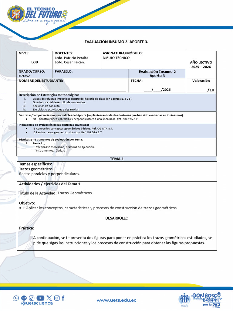 Trazos Geométricos: Actividades EGB | PDF