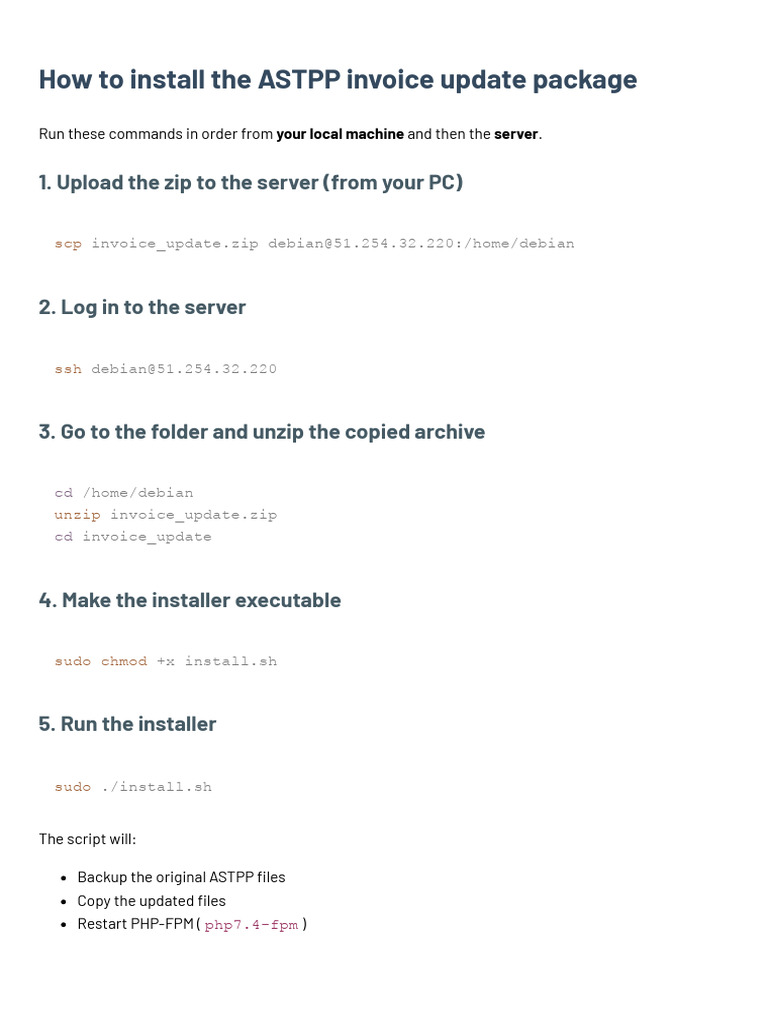 Install Instructions | PDF