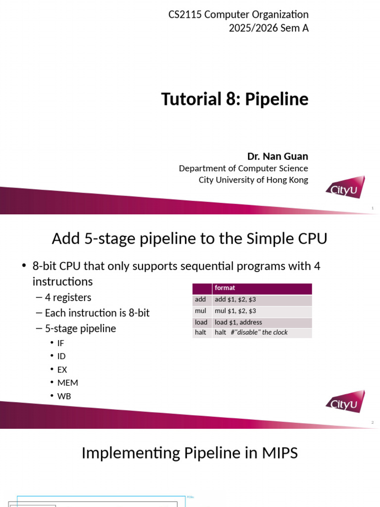 Tutorial 8 Pipeline | PDF
