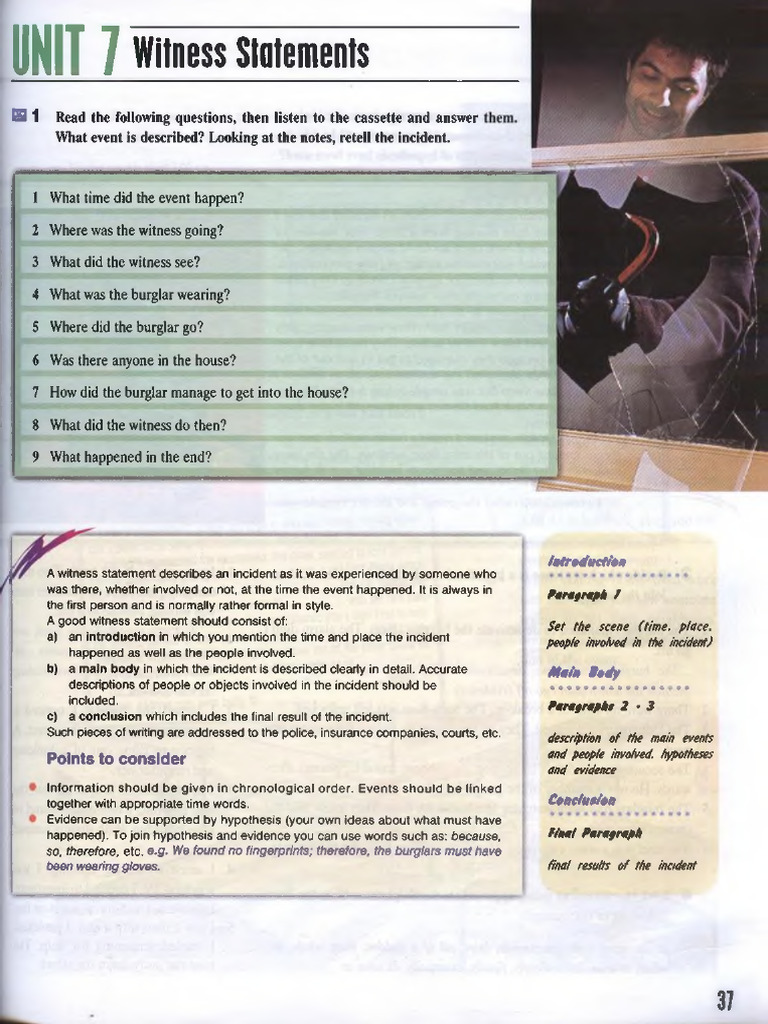 7 witness statements | PDF | Evidence