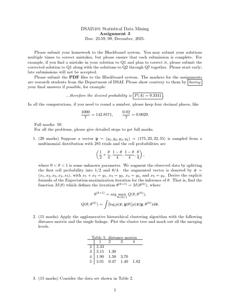 Assignment 3(1) | PDF | Probability Theory | Statistical Analysis