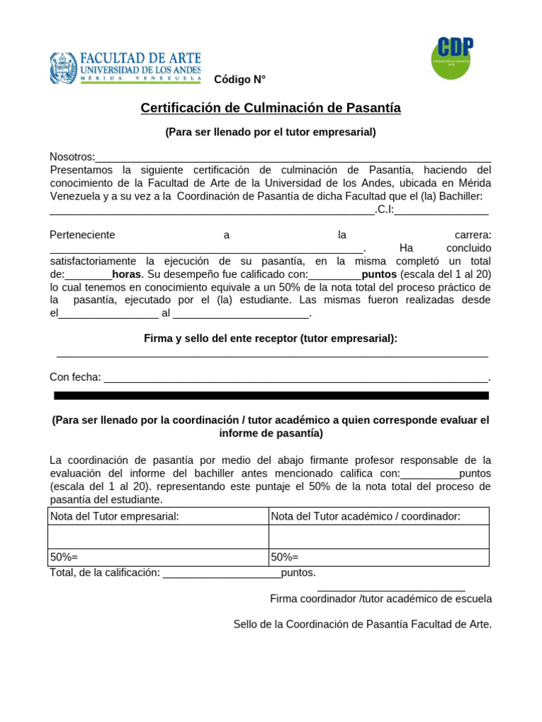 Certificado de culminacion-de-pasantia-4 | PDF