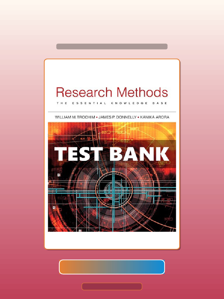 Test Bank for Research Methods the Essential Knowledge Base 2 Ed ...