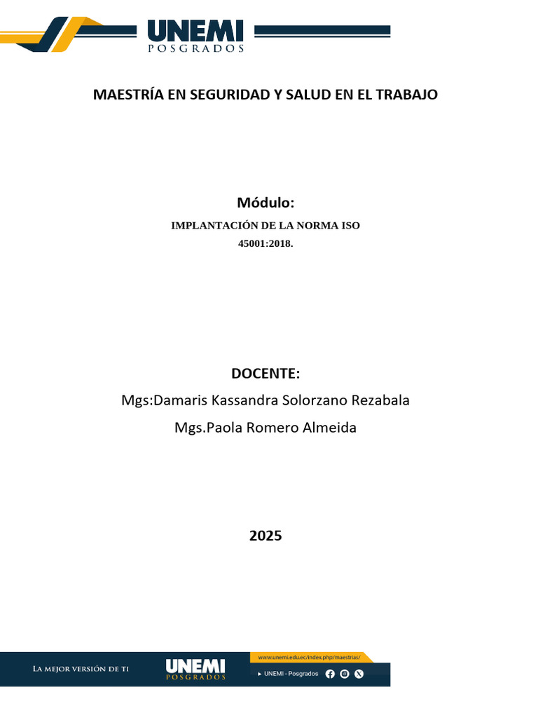 Taller 1 - Unidad 1 y 2 - Modulo ISO-45001-2018 | PDF | Liderazgo
