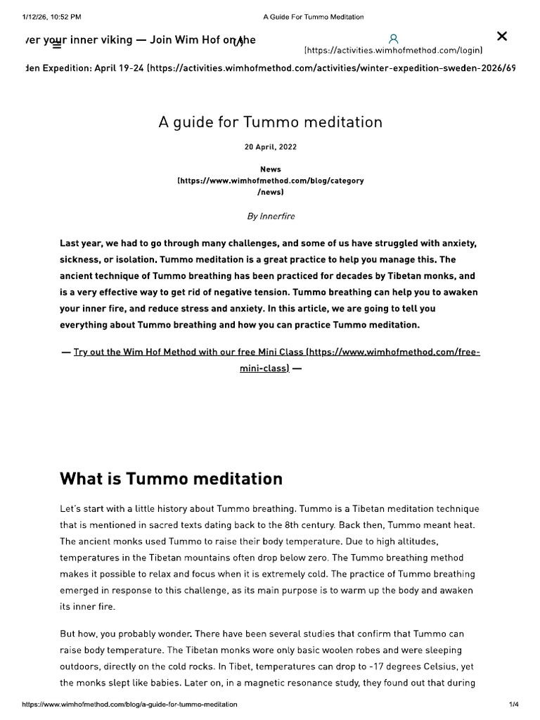 Tummo Meditation | PDF