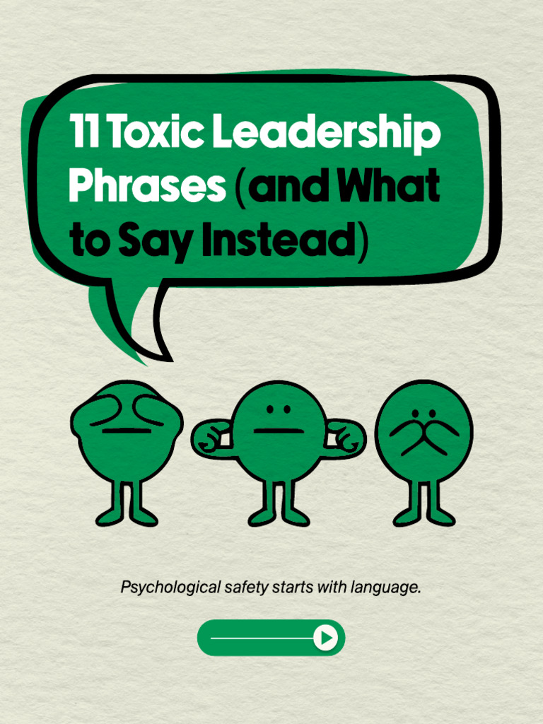 11 Toxic Leadership Phrases | PDF