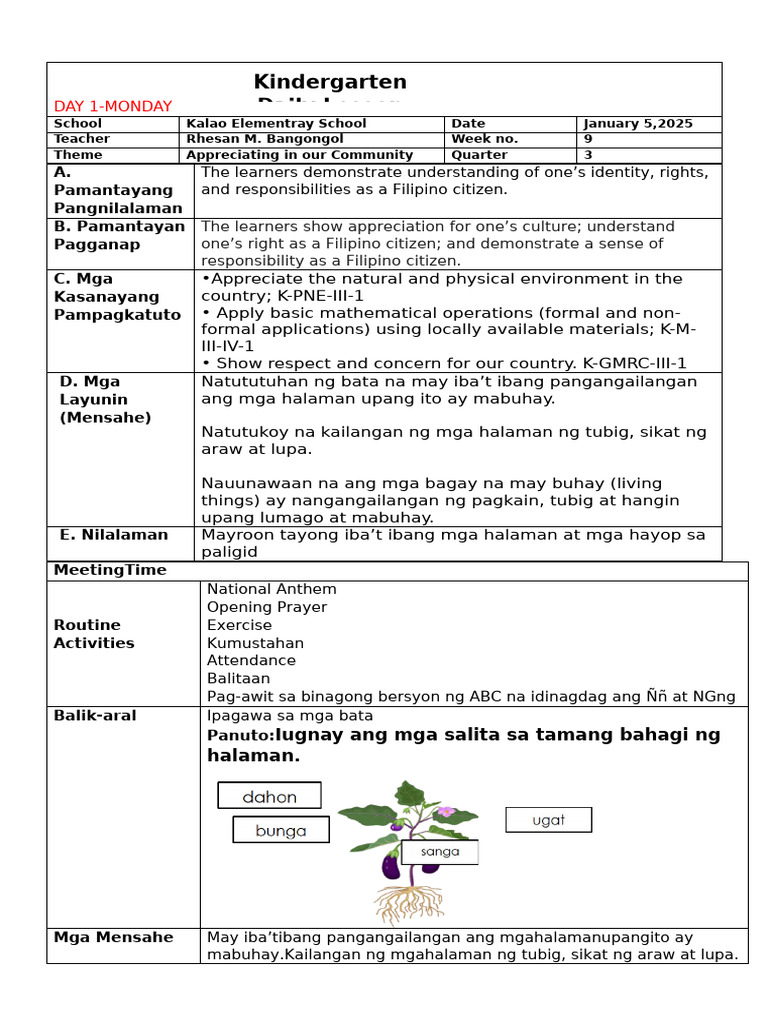 Q3 LESSON PLAN Week 9 | PDF