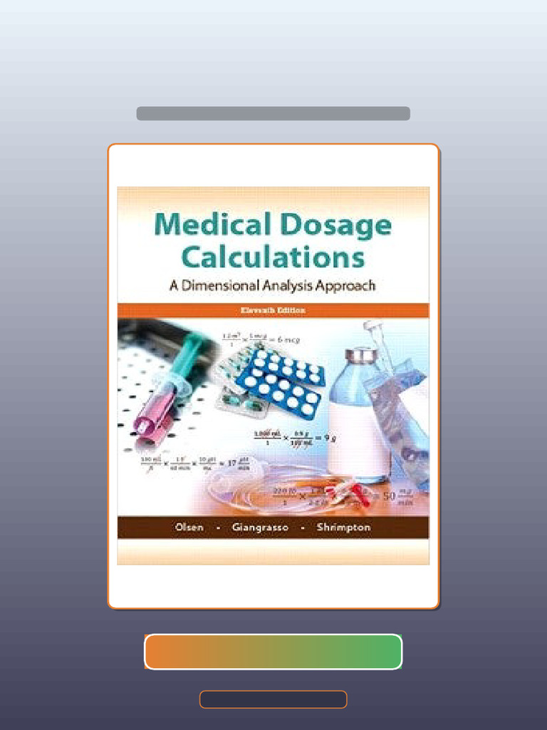 Test Bank for Medical Dosage Calculations 11th Edition | PDF | Multiple ...