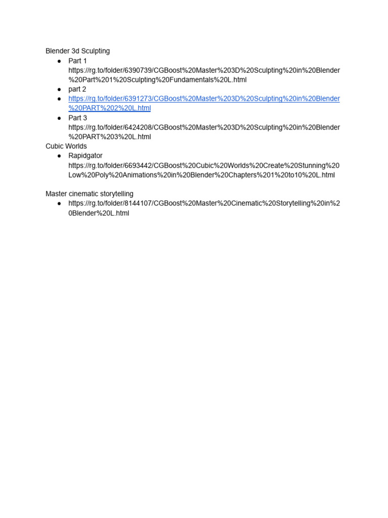 Blender 3d Links | PDF