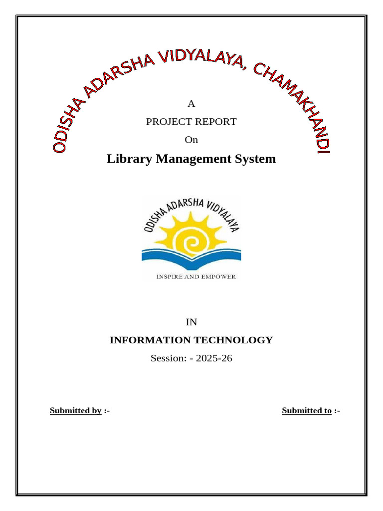 Library Management System Project Report | PDF | Class (Computer ...